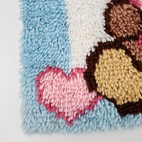 Caron | Accents | Vtg Wonderart Caron Teddy Bear Heart Finished Latch ...